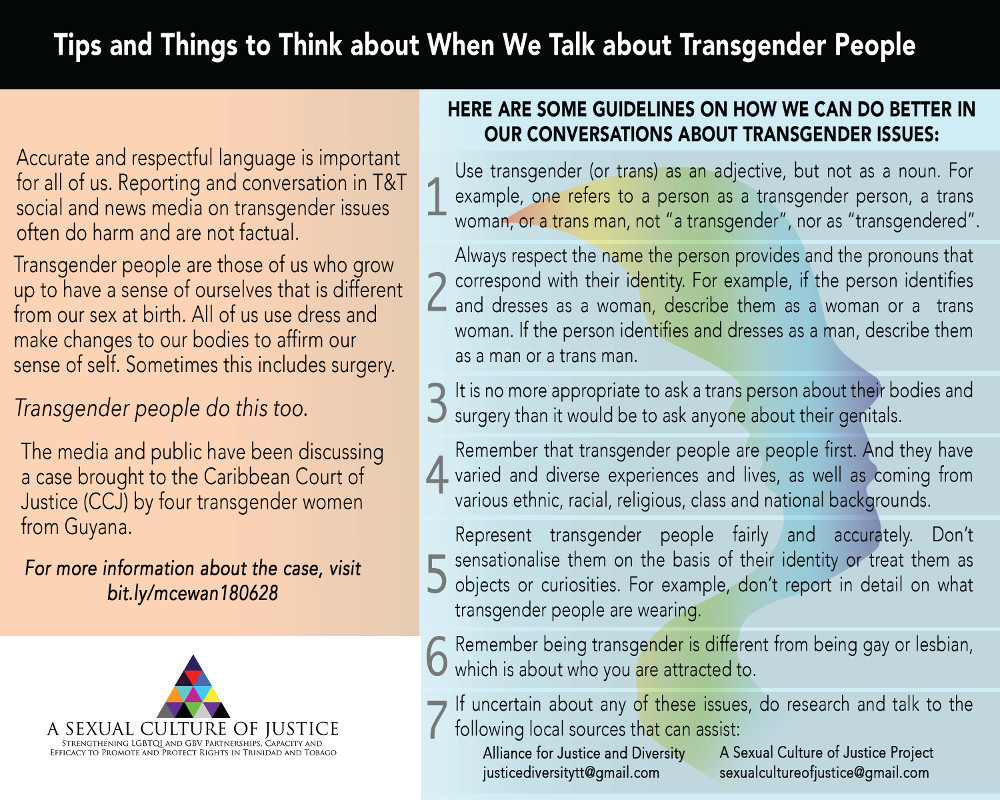 Tips and Things to think about when we talk about Transgender people ...